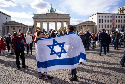 Demonstration Solidarity Brandenburg Gate Israel Following Editorial ...
