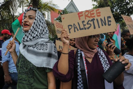 Civil Rights Activists Hold Palestinian National Editorial Stock Photo ...