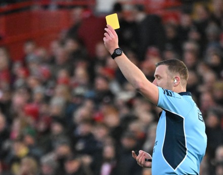 Referee Tom Foley Shows Yellow Card Editorial Stock Photo - Stock Image ...