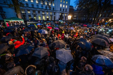 building bridges together humanity gathering outside downing Stock ...