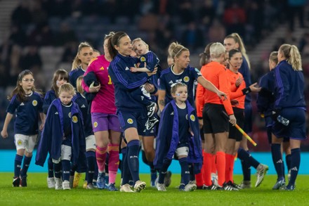 Scotland Captain Rachel Corsie Leads Her Editorial Stock Photo - Stock ...