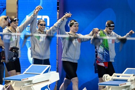 Athletes Team Italy Prepare Compete 4x50m Editorial Stock Photo - Stock ...