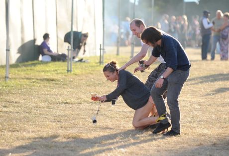 Festival Goers Trying Three Legged Race Editorial Stock Photo - Stock ...