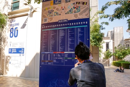 Participant Watches Map Venue During Cop28 Editorial Stock Photo ...