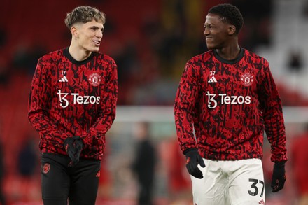 Kobbie Mainoo Alejandro Garnacho Manchester United Editorial Stock ...