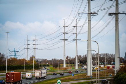 Hague Electricity Pylons Tennet Highvoltage Substation Editorial Stock ...