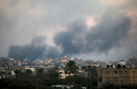 Smoke Rises During Israeli Military Operations Editorial Stock Photo ...