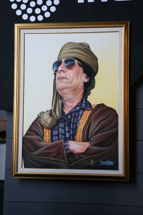 Posters of Muammar Gaddafi on display in Tripoli, Libya - Oct 2009 ...