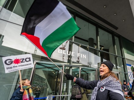 Shut Down Protest Calling Palestine Ceasefire Editorial Stock Photo ...