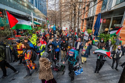 Shut Down Protest Calling Palestine Ceasefire Editorial Stock Photo ...
