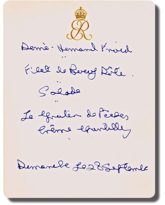 Menu Card Dinner Party Given By Editorial Stock Photo - Stock Image ...