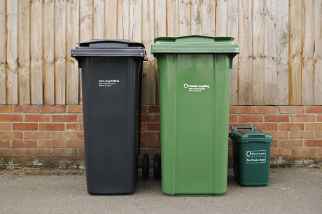 Recycling Rubbish Bins Fitted Microchip Containing Editorial Stock ...