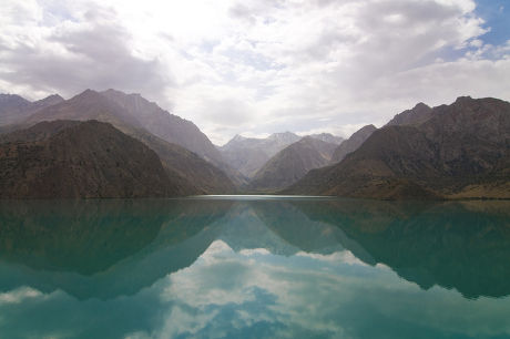 Turquoise Alexander Lake Fan Mountains Iskanderkul Editorial Stock ...