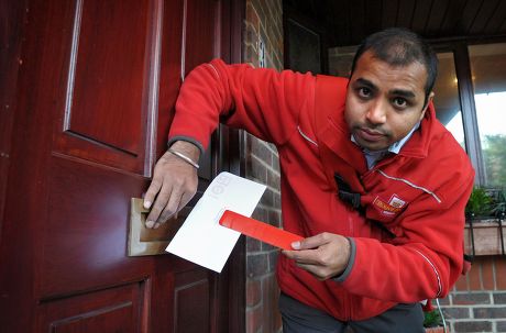 Postman Tejas Dhimant Uses Posting Peg Editorial Stock Photo - Stock ...