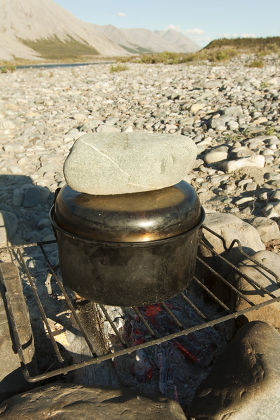 Baking Bread On Camp Fire Using Editorial Stock Photo - Stock Image ...