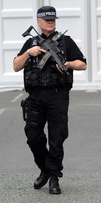 Armed Police Officer Guarding Conference Editorial Stock Photo - Stock ...