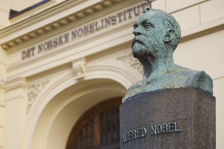 Alfred Nobel Bust Outside Norwegian Nobel Editorial Stock Photo - Stock ...