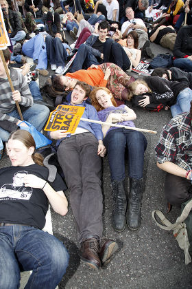 People Lie Down Pretending Be Dead Editorial Stock Photo - Stock Image ...