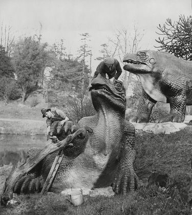 Playground Iguanodon All Quiet Giant Prehistoric Editorial Stock Photo ...