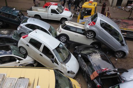 Wrecked Cars Piled Editorial Stock Photo - Stock Image | Shutterstock