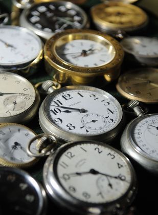 Pocket Watches All Showing Different Times Editorial Stock Photo ...
