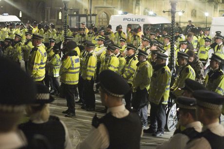 Large Number Police Officers Clear Area Editorial Stock Photo - Stock ...