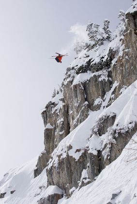 Jamie Pierre Catching Air Alta Utah Editorial Stock Photo - Stock Image ...
