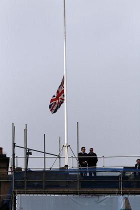 Union Flag Lowered George Square Editorial Stock Photo - Stock Image ...