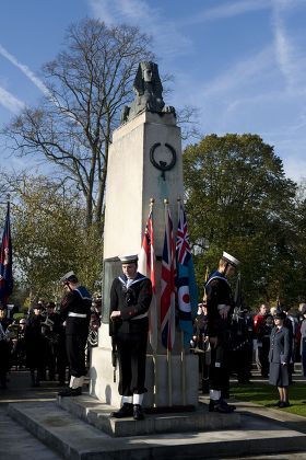 Sea Cadets Provide Honour Guard Memorial Editorial Stock Photo - Stock ...