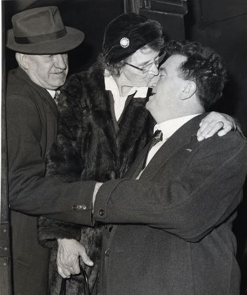 Irish Playwright Brendan Behan Kisses His Editorial Stock Photo - Stock ...