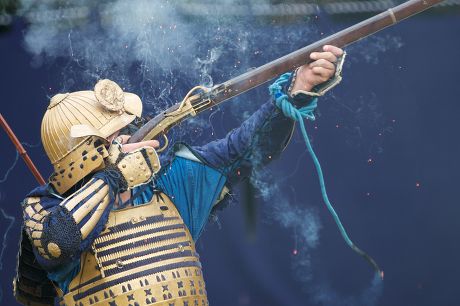 Musketeer Fires His Match Lock Musket Editorial Stock Photo - Stock ...