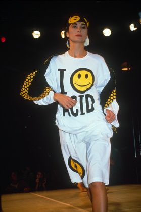 Acid House Fashion Model On Catwalk Editorial Stock Photo - Stock Image ...