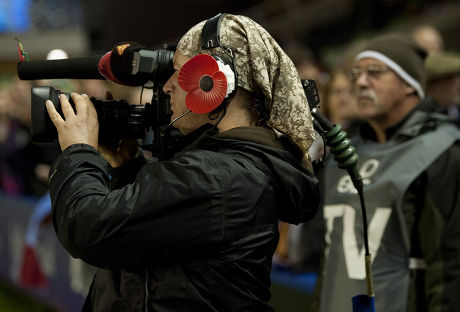 Television Cameraman Poppy On His Headset Editorial Stock Photo - Stock ...
