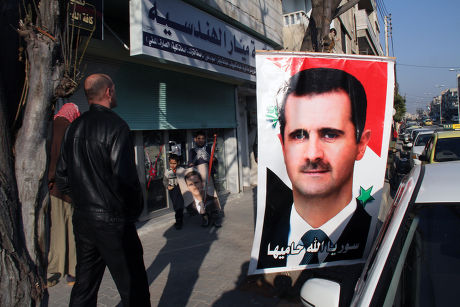 Poster Syrian President Bashar Assad Editorial Stock Photo - Stock ...