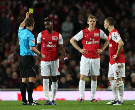 Referee Stuart Attwell Shows Yellow Card Editorial Stock Photo - Stock ...