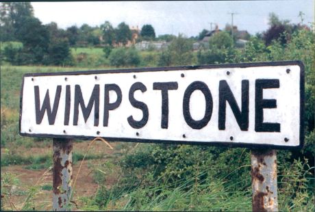 Wimpstone Warwickshire Shows Village Sign 1997 Editorial Stock Photo ...