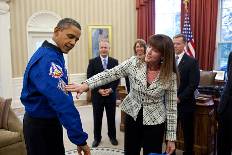 Barack Obama Presented Jacket By Janet Editorial Stock Photo - Stock ...