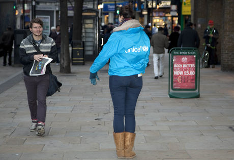Unicef Chuggers On Streets London Islington Editorial Stock Photo ...