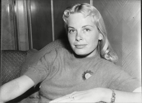 Jean Wallace Actress Dorchester Hotel 1956 Editorial Stock Photo ...