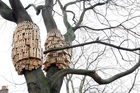 'Spontaneous City' bird box installations by artists Bruce Gilchrist ...