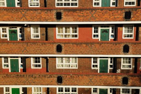 Balconies Flats Social Housing Block Hackney Editorial Stock Photo ...