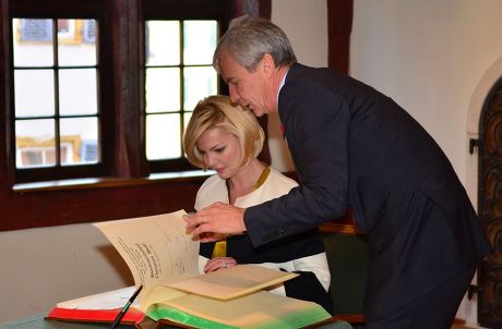 Katherine Heigl Mayor Dr Juergen Zeiger Editorial Stock Photo - Stock ...