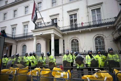 Police Guard Embassy Which Has Broken Editorial Stock Photo - Stock ...