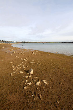 Dry Reservoir Bed Exposed By Drought Editorial Stock Photo - Stock ...