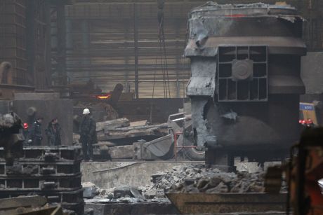 Interior Damaged Factory Where Explosion Took Editorial Stock Photo ...