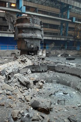 Interior Damaged Factory Where Explosion Took Editorial Stock Photo ...