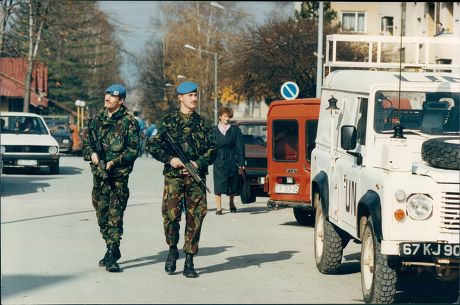 British Un Peacekeeping Force Patrol Streets Editorial Stock Photo ...