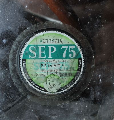 1975 Tax Disc Displayed On 1961 Editorial Stock Photo - Stock Image ...