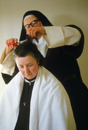 Carmelite Nun Having Hair Cut Editorial Stock Photo - Stock Image ...