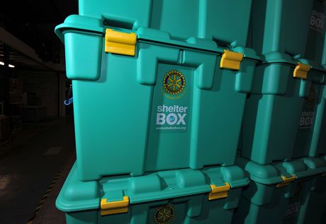 Shelterbox Disaster Relief Boxes Editorial Stock Photo - Stock Image ...
